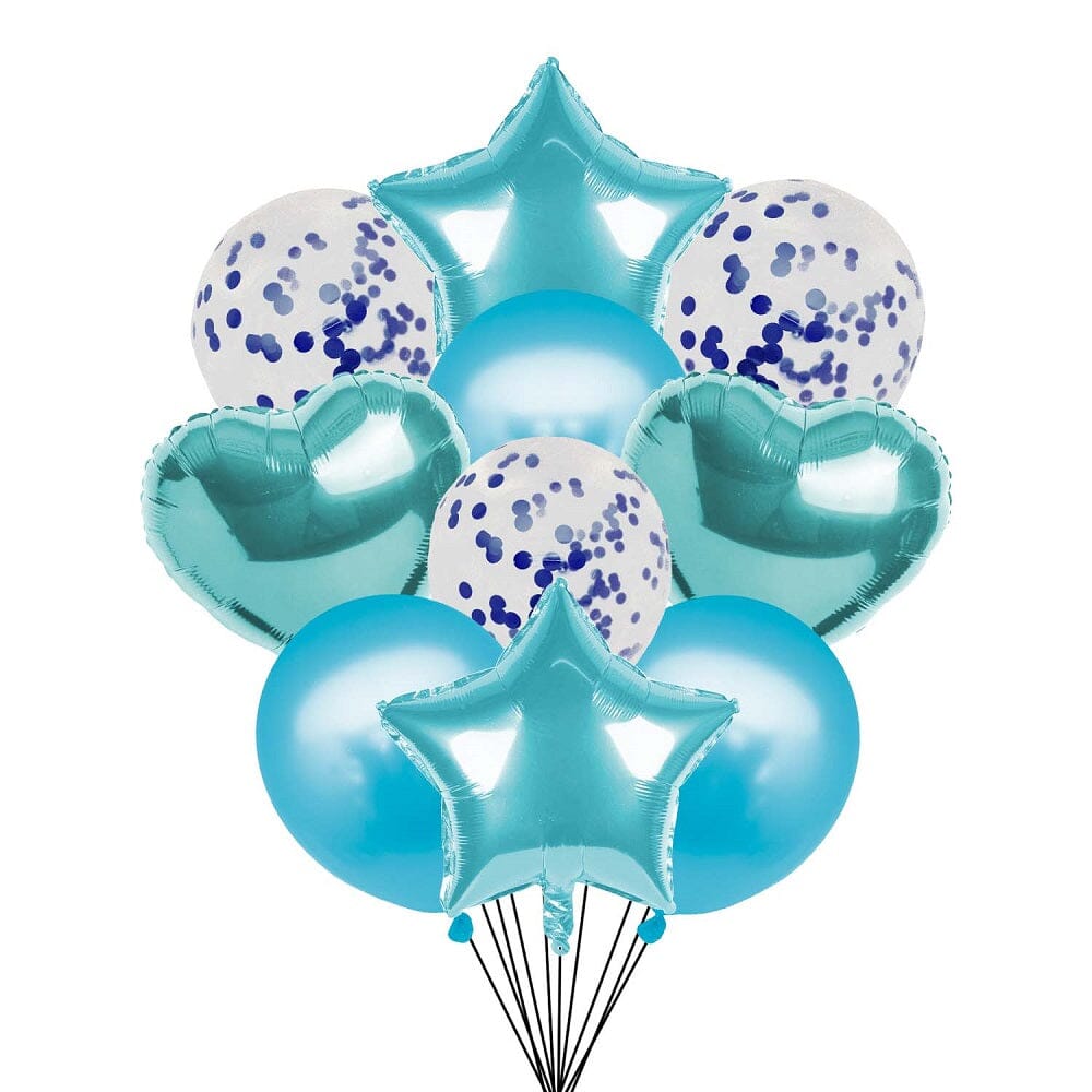 Set 10 Globos Color Celeste
