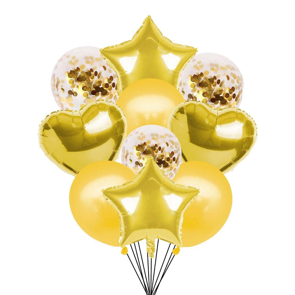 Set 10 Globos Color Dorado