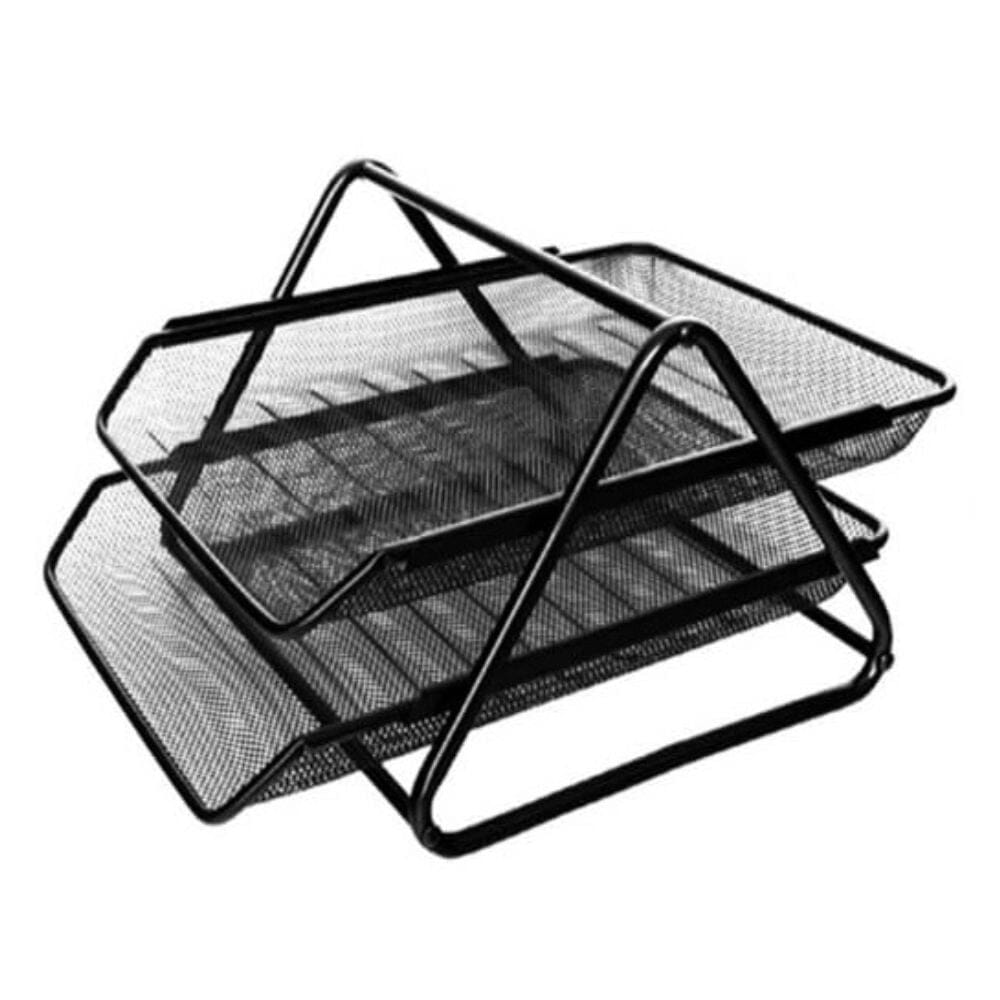 Bandeja Documentos 2 Niveles Metal Negro