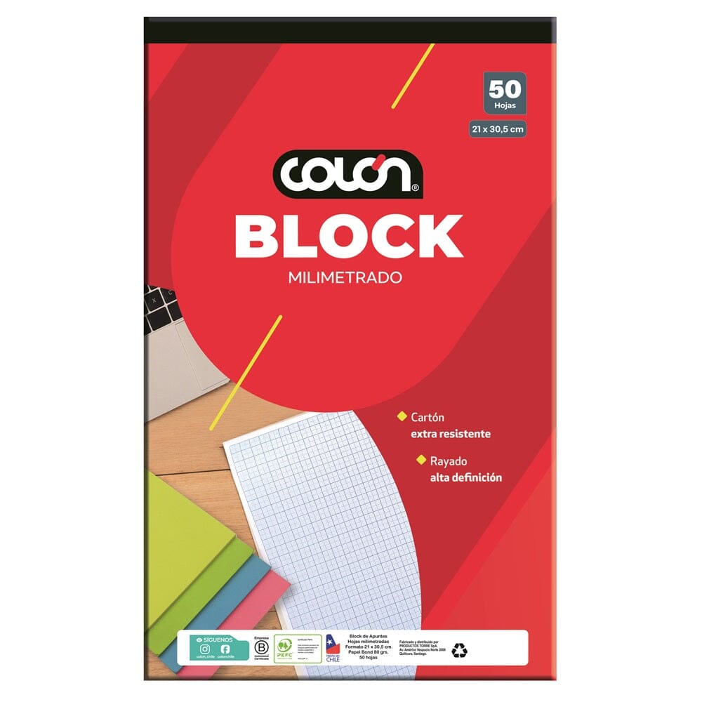 Block Milimetrado 21X30.5 50 Hojas