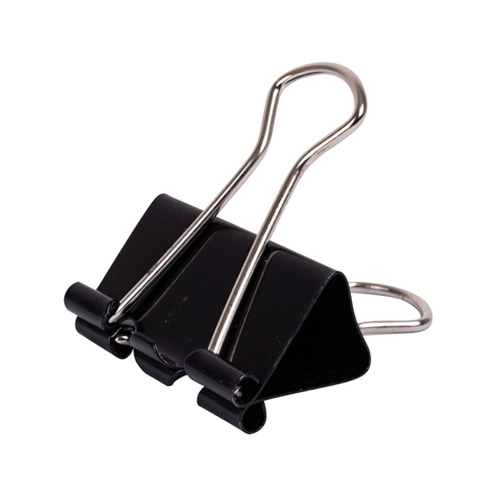 Doble Clip Negro 25 Mm 12 Un