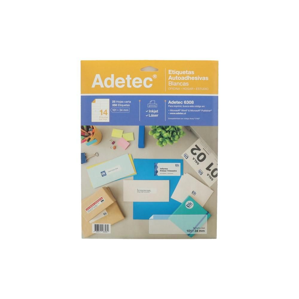 Etiqueta Inkjet/Laser 101 X 34 Mm 350 Un