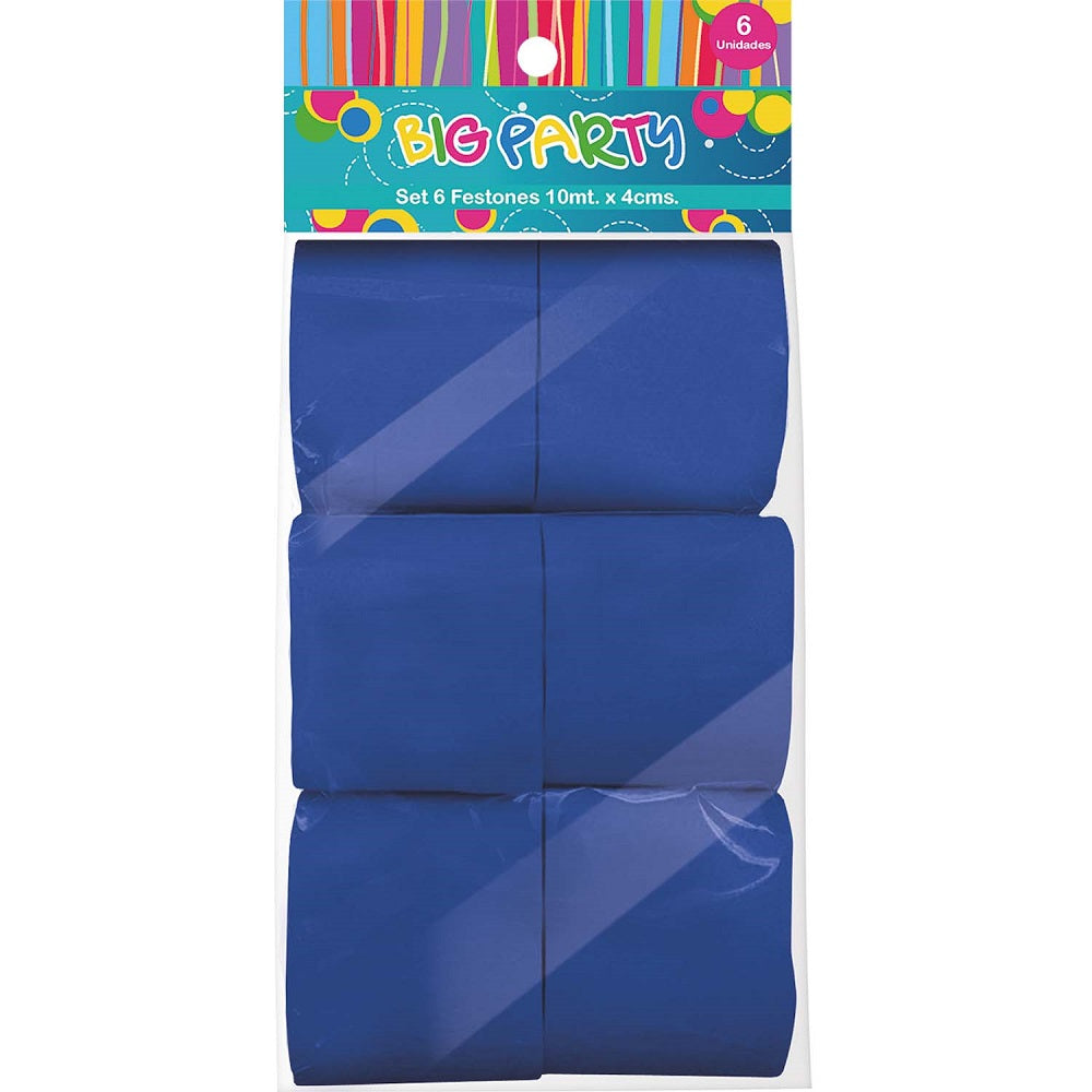 Set 6 Festones Azul