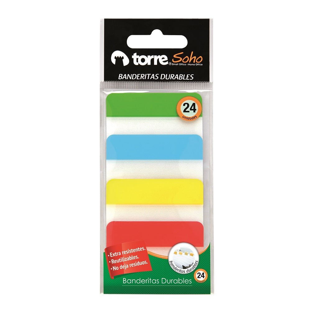 Banderitas Adhesivas Durable Colores Surtidos 24 Un